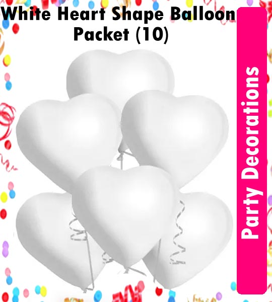 Heart Shape Red Balloon (10) Packet Anniversary Happy Birthday Party ...