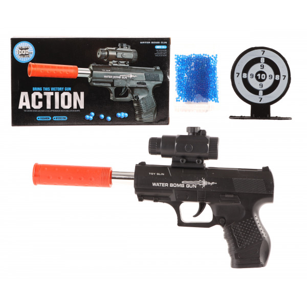 Action Water Bullet Gun with 500 Gel Bullets (6-7mm) - Water Bomb Gun ...