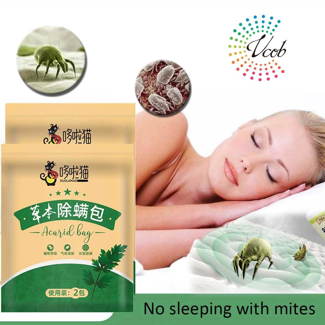 2PCS/Bag Natural Mite Removal Bag Anti Mites Dust Controller Killer Bed ...