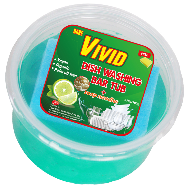 DareChem Vivid Dish Washing Bar Tub + soap noodles 500g | Daraz.lk