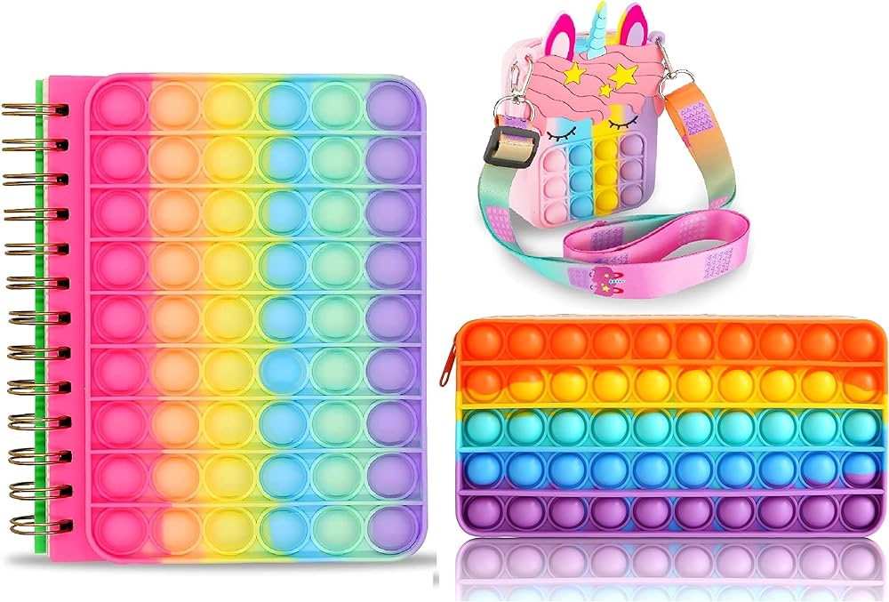 Pop it Rainbow Bags for Girls Fidget Toys Purse Women, Pop It Bag for ...