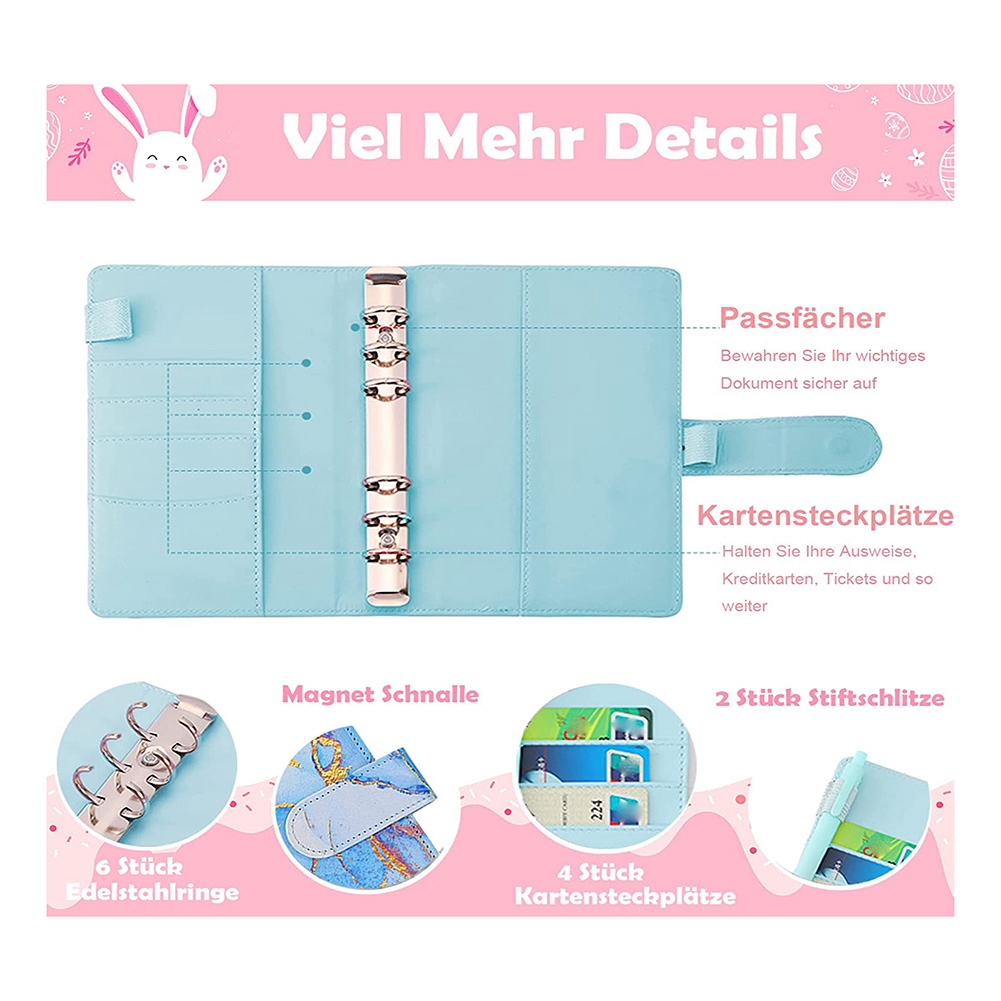 Budget Planner Money Envelopes Binder - Organiser Notebook with Budget ...