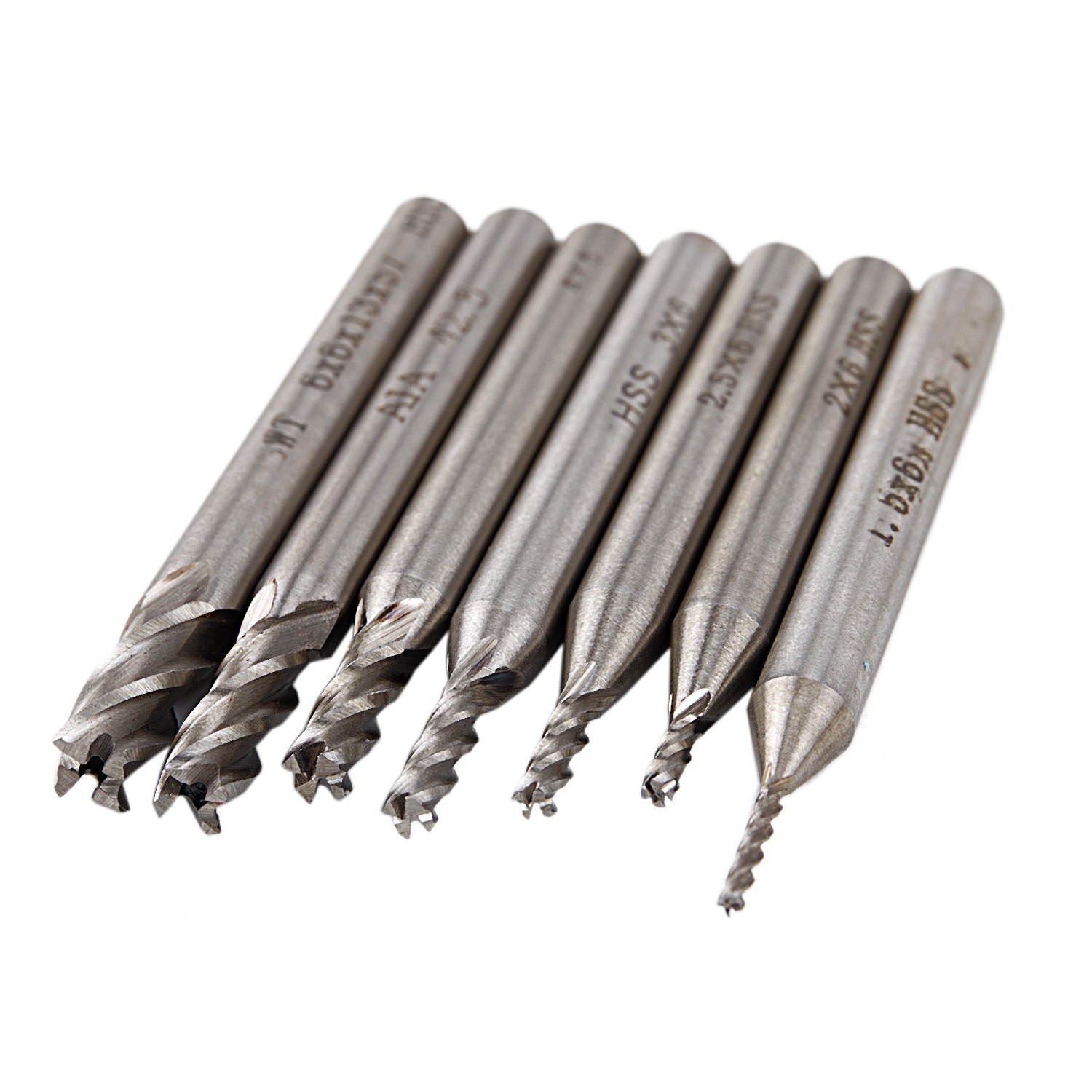 7Pcs HSS CNC 4 End Milling Cutter Set 1.5 2 2.5 3 4 5 6mm | Daraz.lk