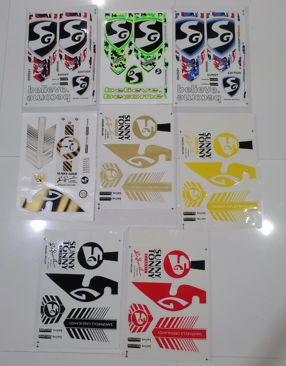 Original Leather Cricket Bat Stickers 3D Embossed | Daraz.lk