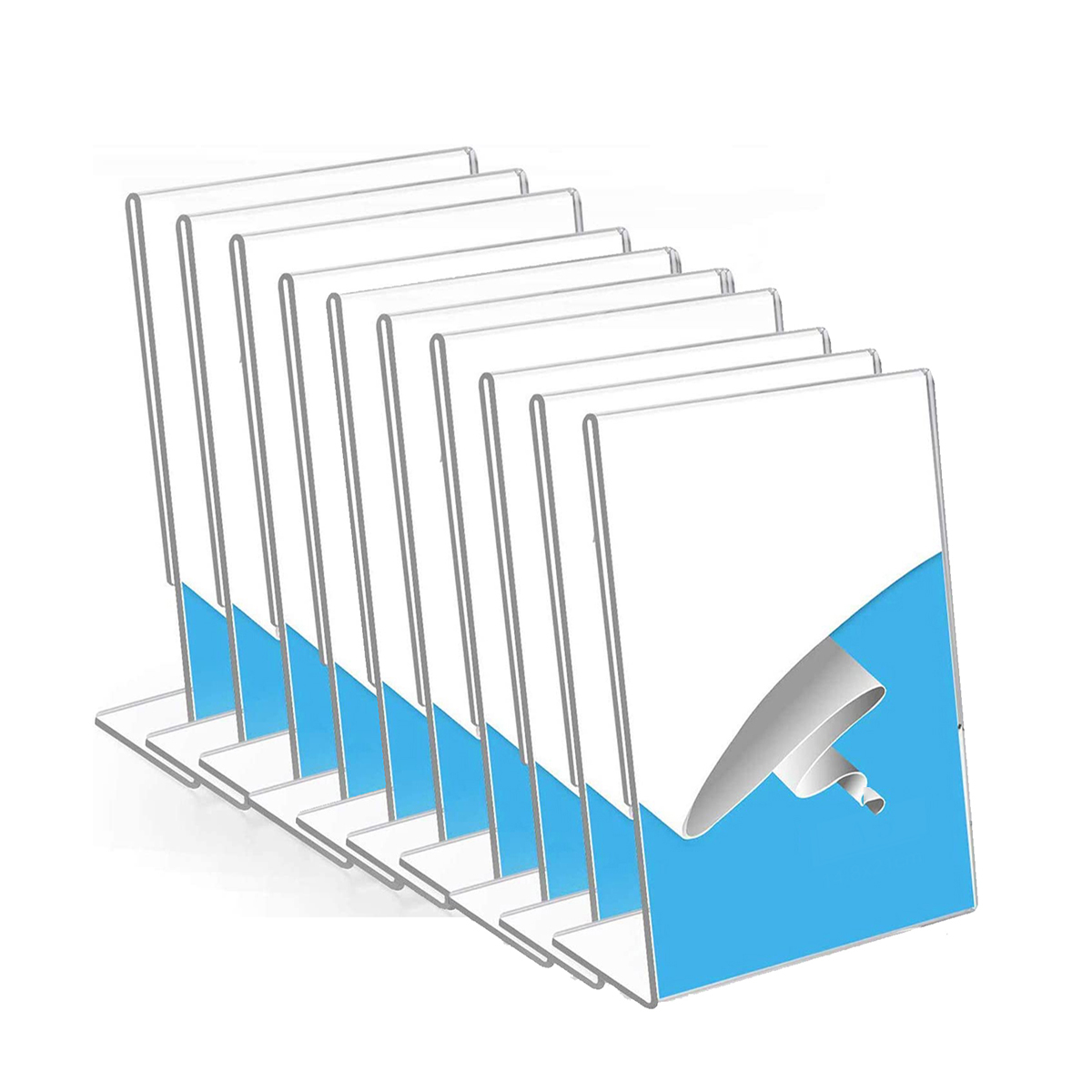 Clear Acrylic Plastic Leaflet Display Stands (Size 12.5cm x 6.3cm ...