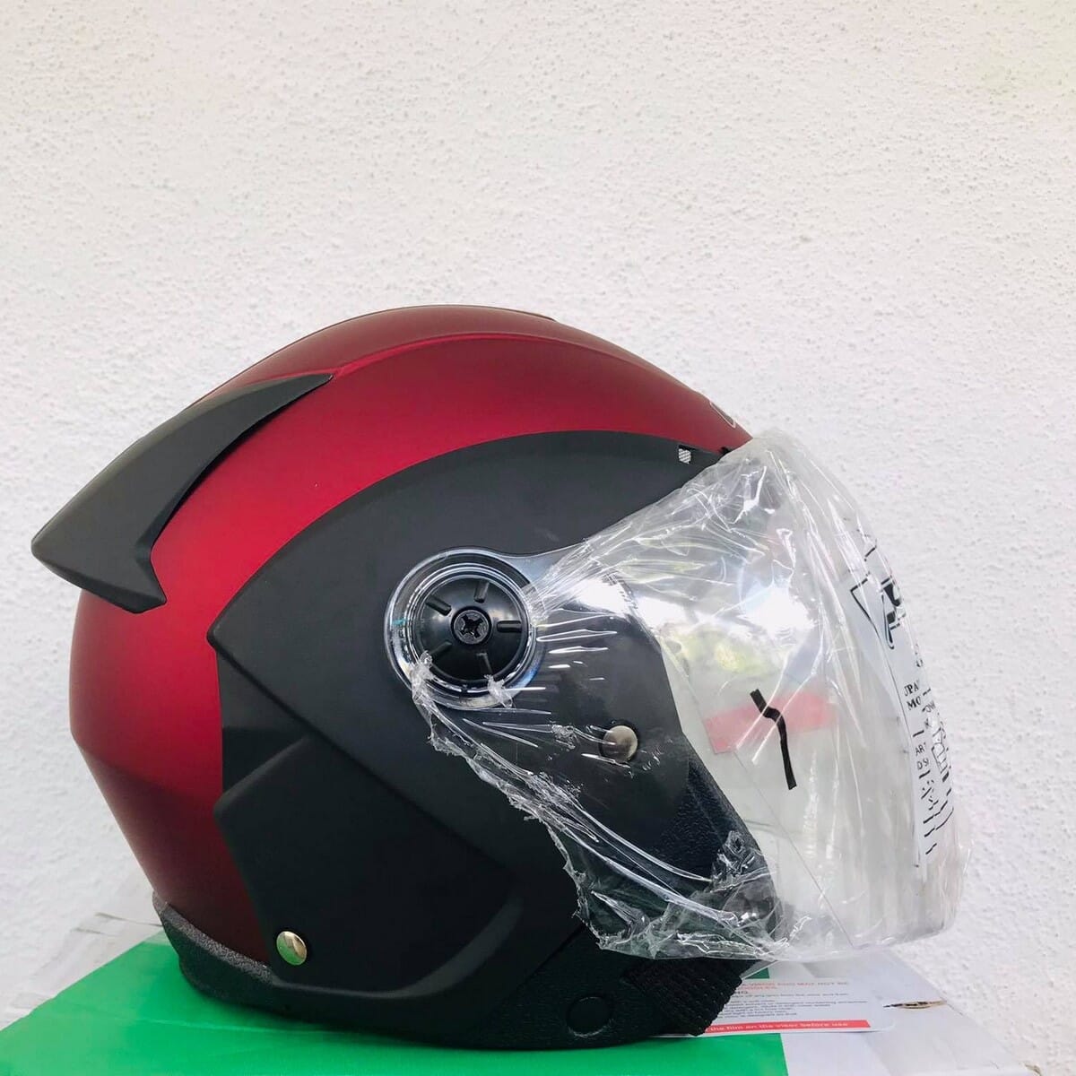 U.P. 2 Alien Red Matt Motor Bike Helmet SLS Certified | Daraz.lk