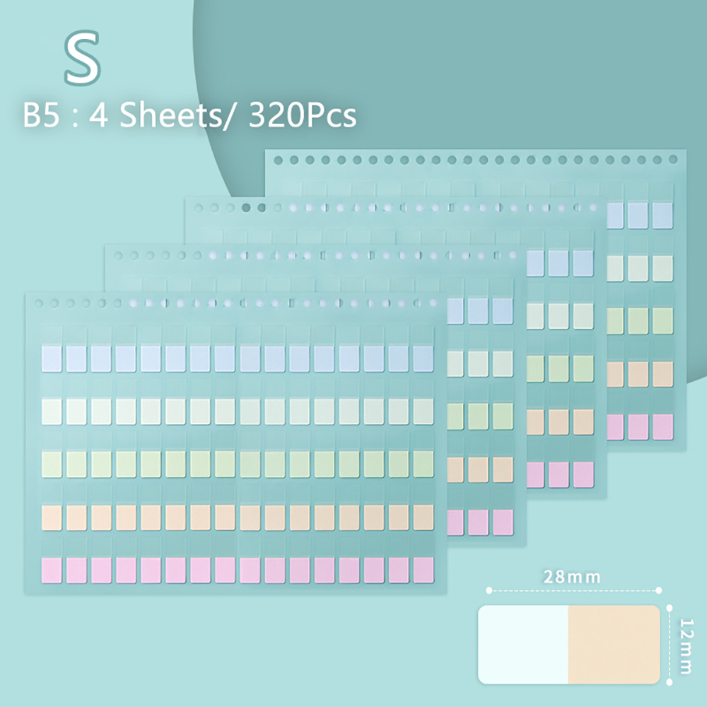 【MINISO】 4Sheets Colorful Lead Tags Stickers Page Markers Sticky Key ...