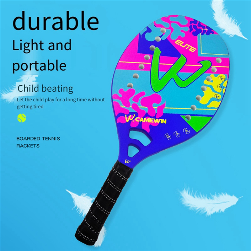 Padel Racket Beach Tennis Carbon Fiber EVA Face Tennis Paddle Racquet ...