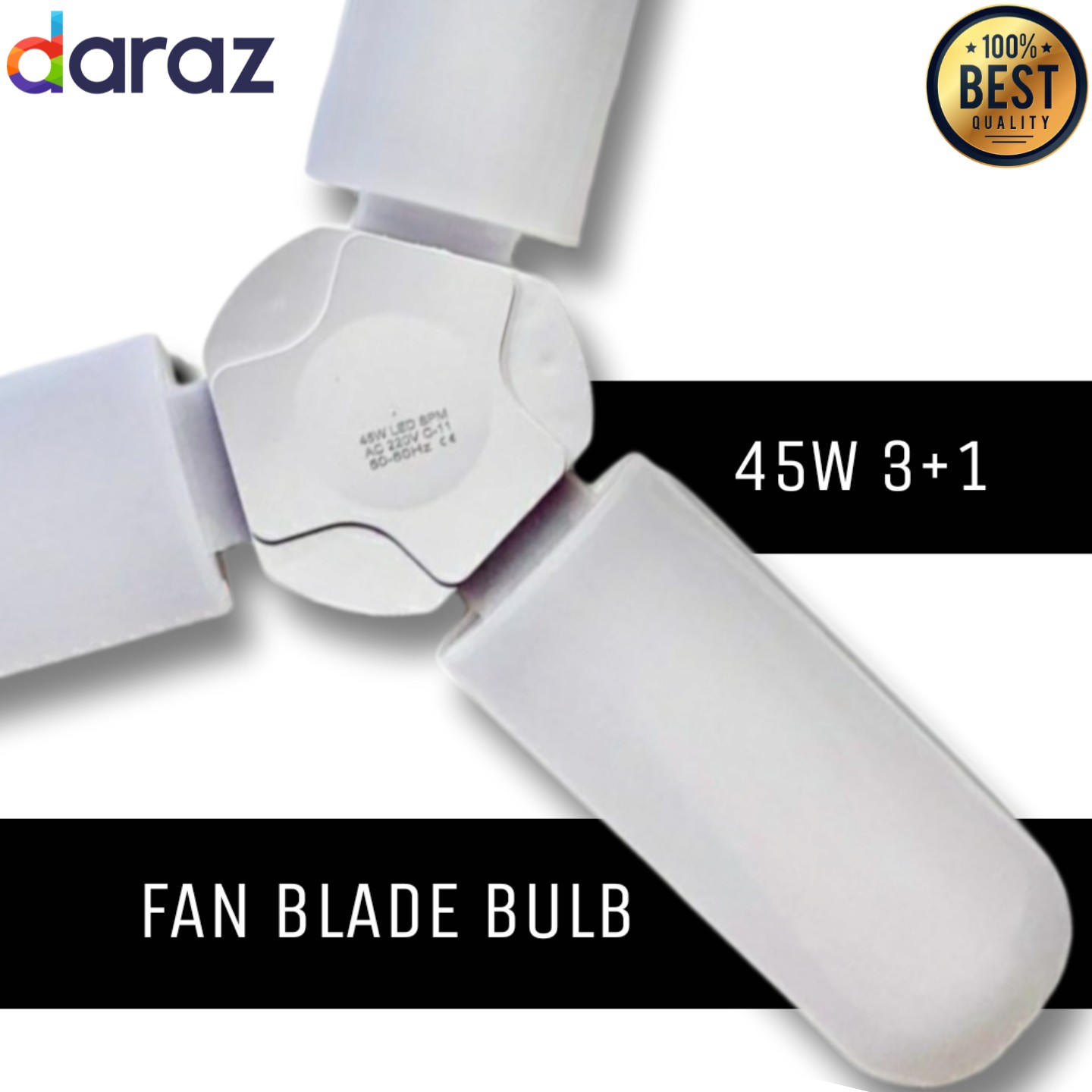 Pin Type 45W LED Bulb 3+1 New Foldable & Adjustable LED Fan Blade Bulb ...