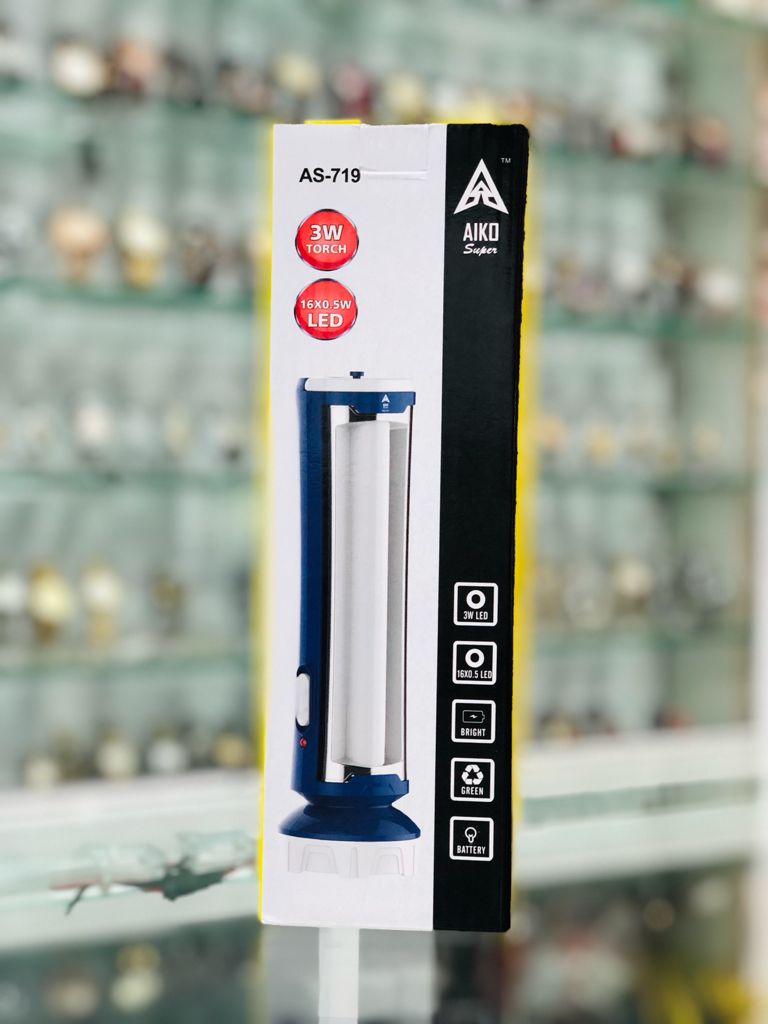 Aiko Super Rechargeable LED Flash Torch AS-719 | Daraz.lk