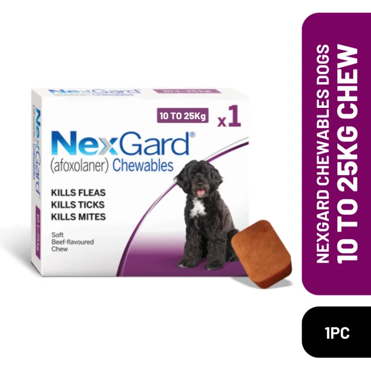 NEXGARD Dog Chews Chewable 68mg (1 Tablet) for Large Dogs 10-25 Kg ...