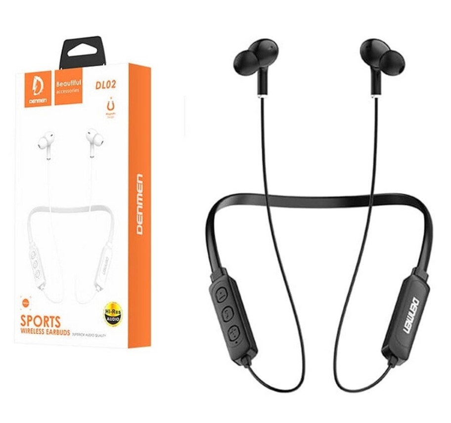 Denmen DL02 Wireless Neckband Earbuds | Bluetooth 5.0 with Mic for Sports | Daraz.lk