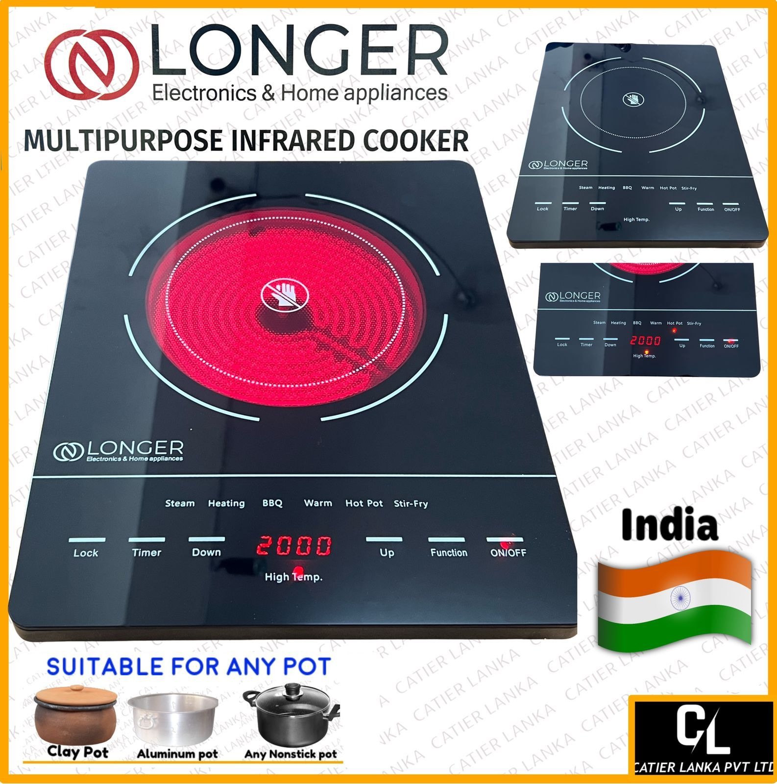Longer Multi-purpose Infrared Cooker 2000W - Powerful, Efficient ...