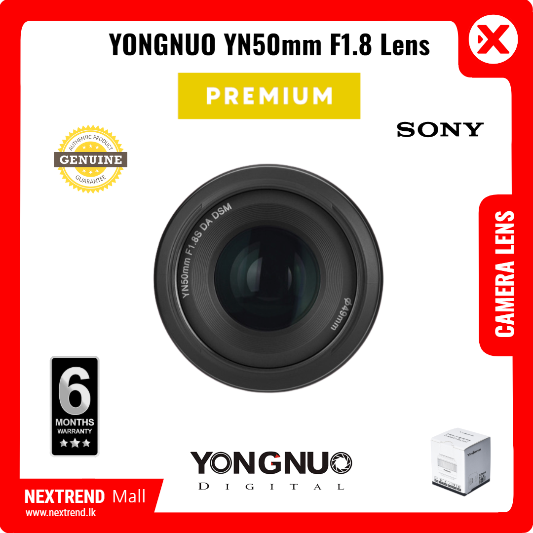 YONGNUO YN50mm F1.8 S DA DSM Camera Lens for Sony APS-C APC-C AF/MF ...