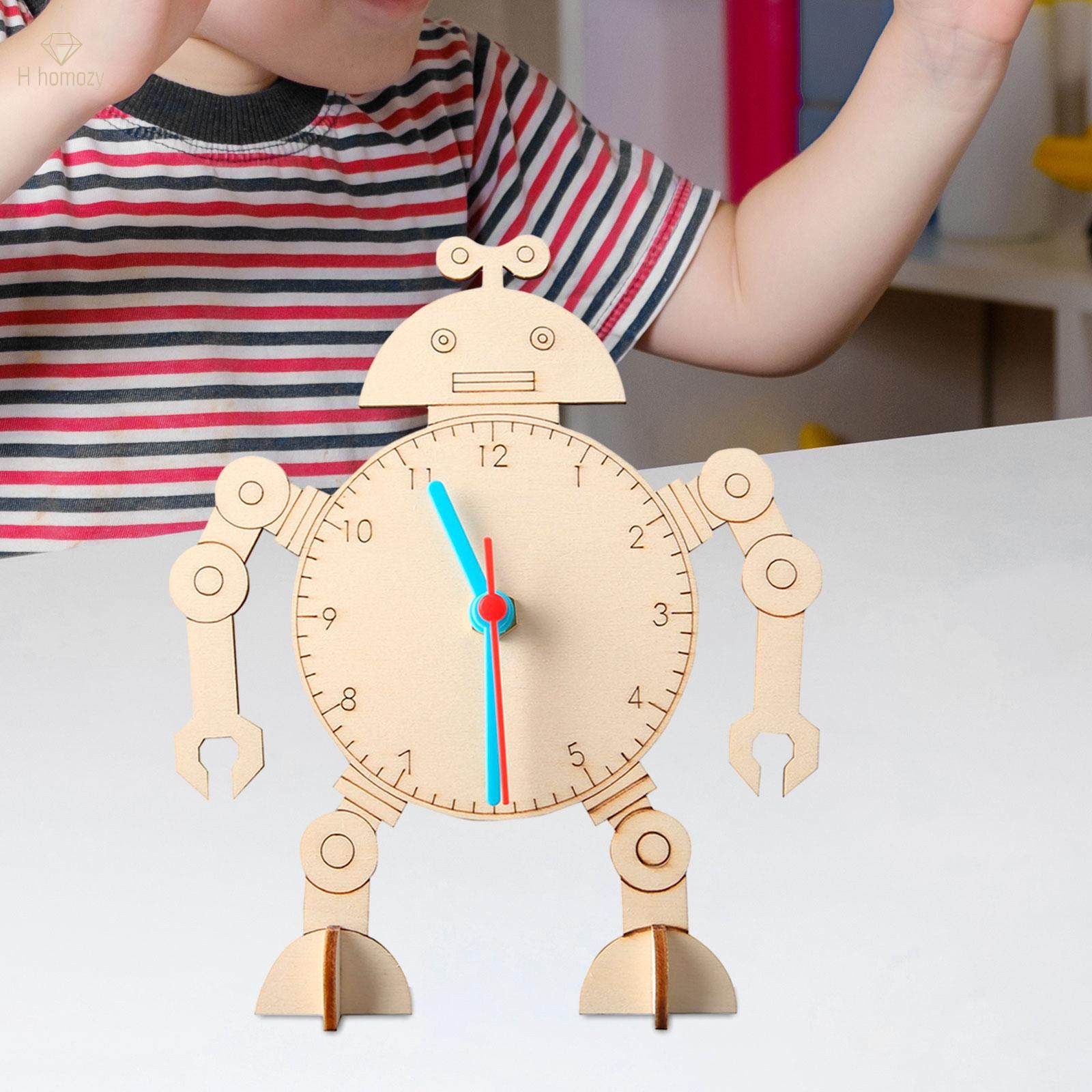 DIY Clock Model DIY Wooden Science Experiment Model Kits Stem for ...