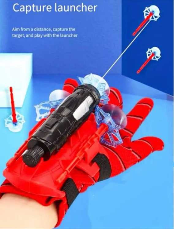 Spiderman Web Shooter Toy Kids Plastic Spiderman Launcher Gloves Wrist ...