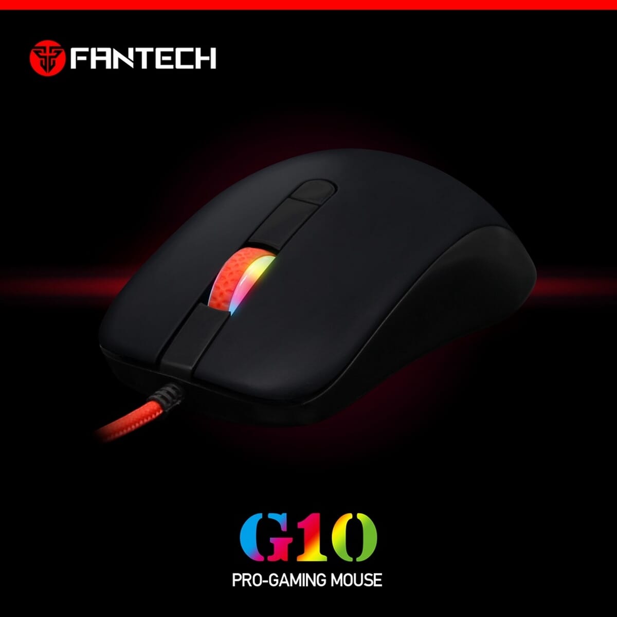 FANTECH G10 2400DPI Professional Wired Mouse (BLACK) LED Optical USB ...