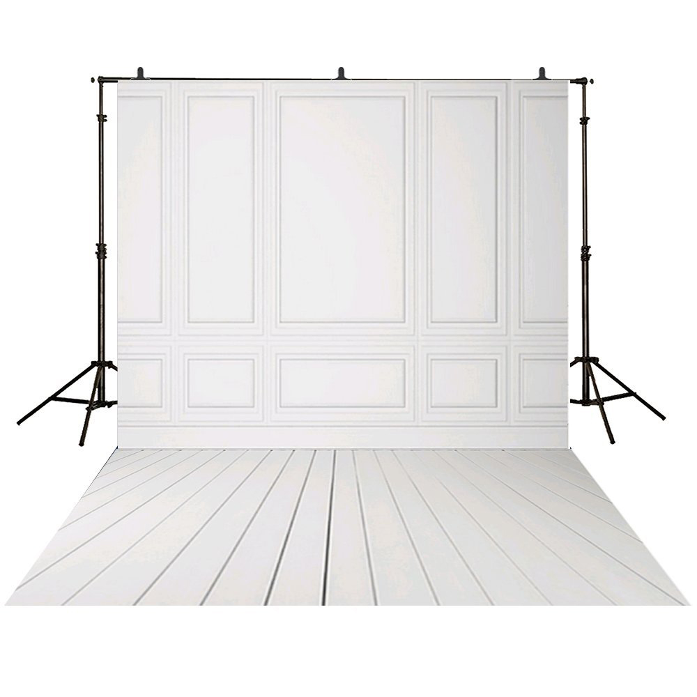 3x5ft Vinyl Photography backdrops White Brick Wall wood floor wedding ...