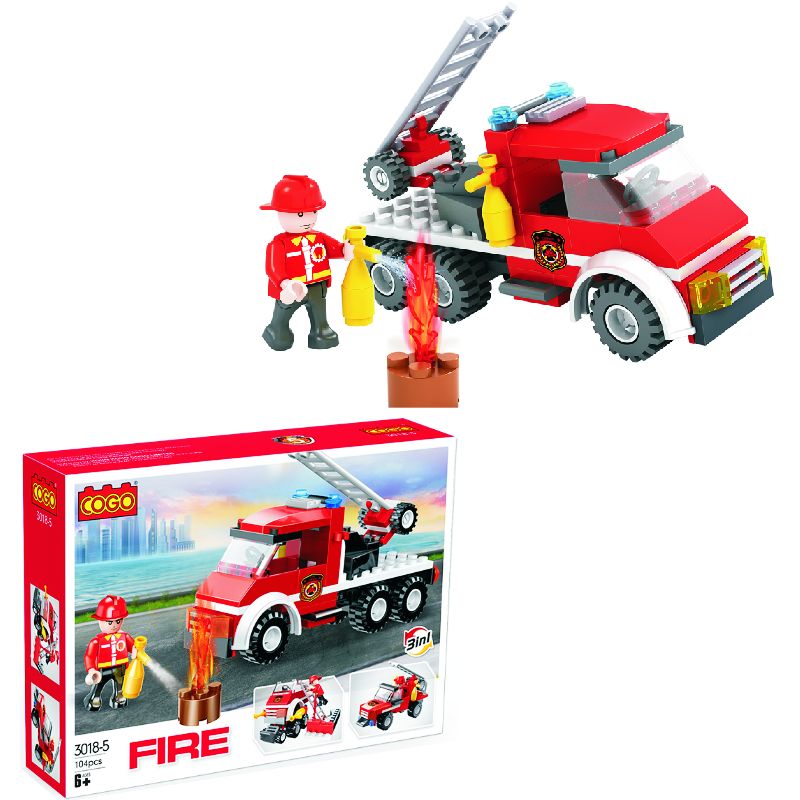 COGO Fire Building Blocks Legos Sets for Kids - Educational Assemble ...