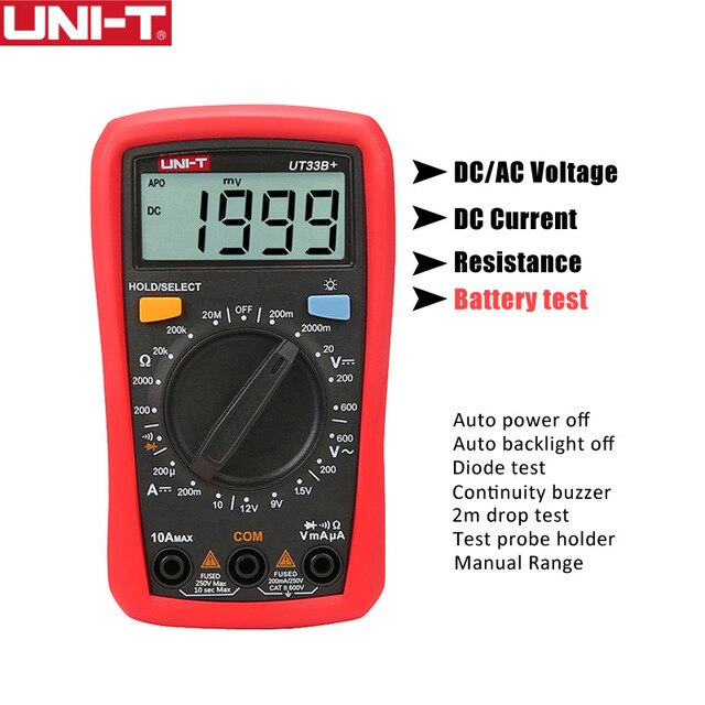 UNI-T UT33A+ UT33B+ UT33C+ UT33D+ Palm Size digital Multimeter With ...