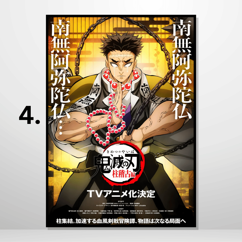 A3/A4 Size Framed wall posters demon slayer anime wall posters wall ...