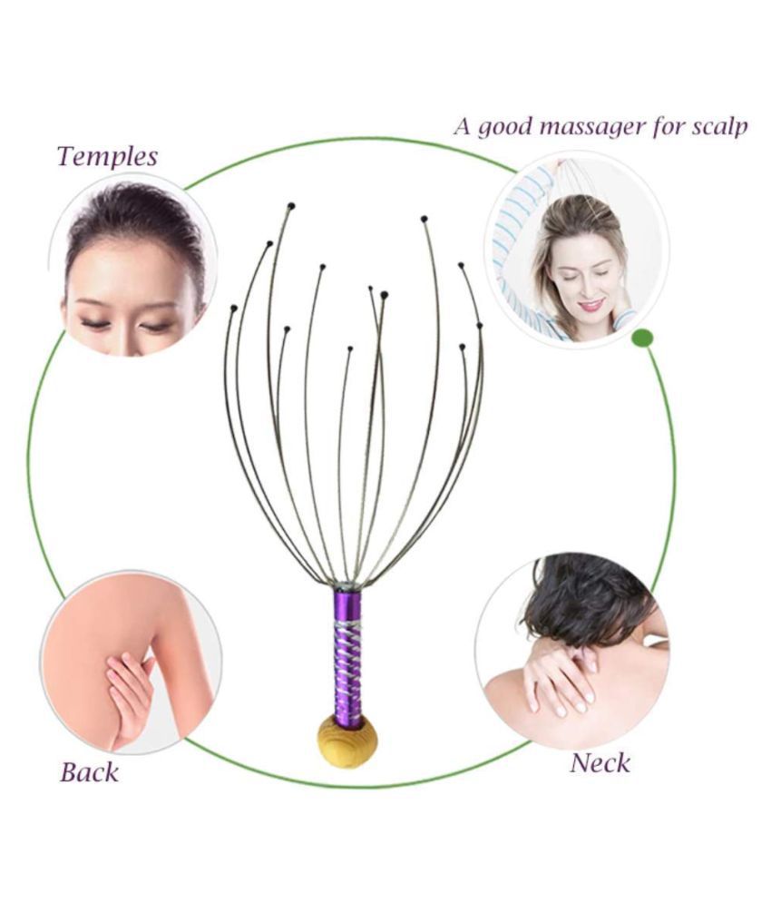 Head Massager Therapy Stainless Wire Hand Held Head Scalp Massager ...