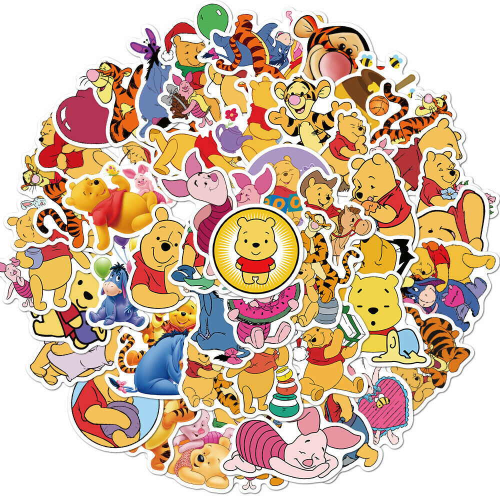 20/40/60 pcs of Winnie the Pooh Stickers Cartoon stickers for laptops ...