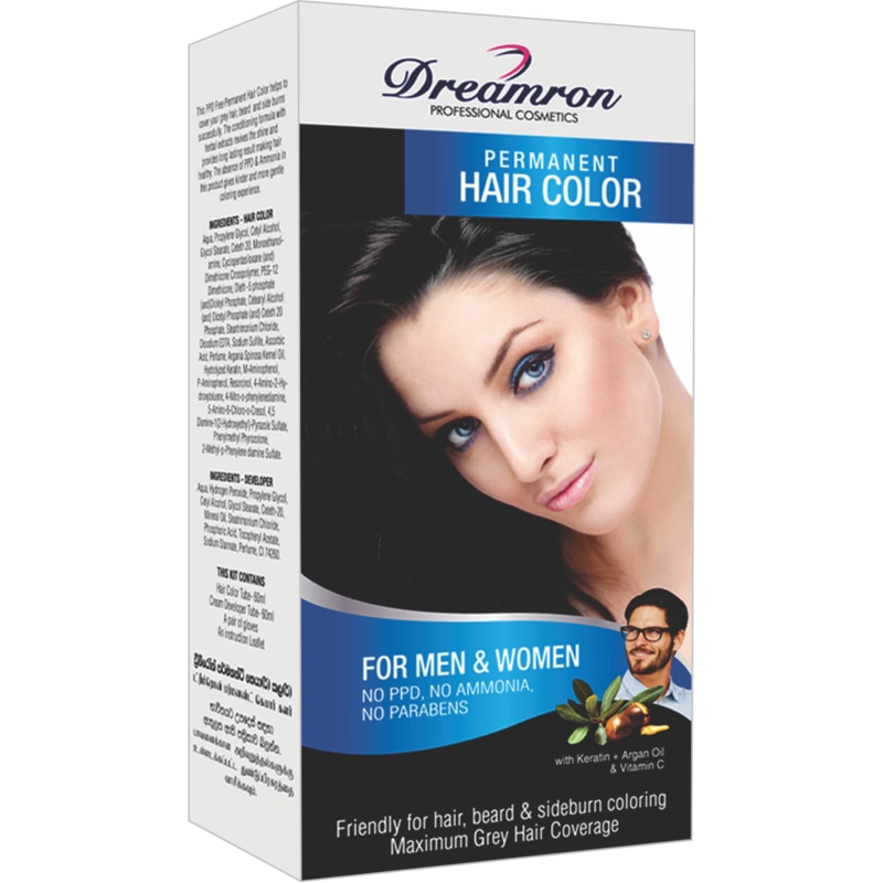 Dreamron Permanent Hair Color 60Ml, 2.0 Natural Black | Daraz.lk