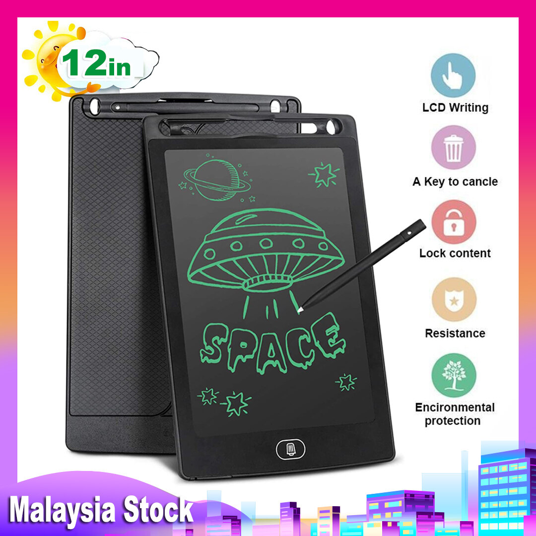 E-COOL Fast Delivery 12 Inch Reusable LCD Writing Tablet Ewriter ...