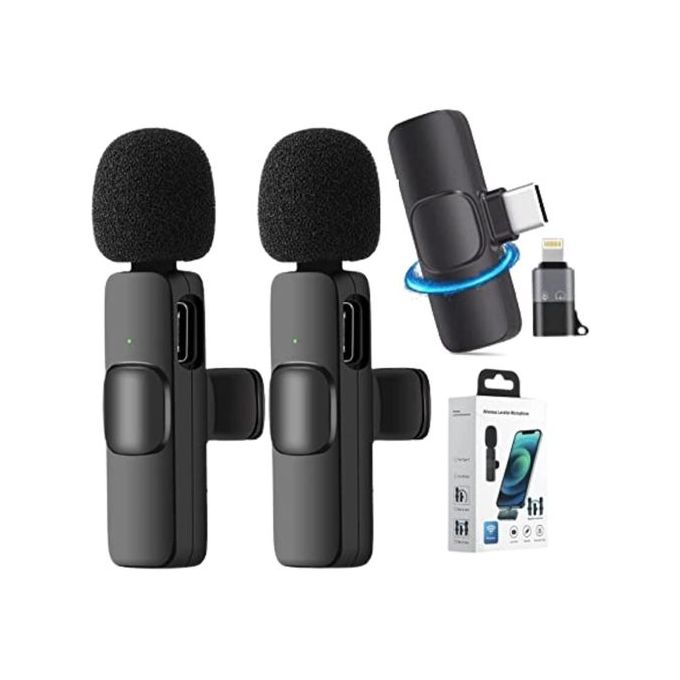 Dual Bluetooth Microphone K9 Wireless Lavalier Microphone Noise Reduction Outdoor Live Broadcast ...