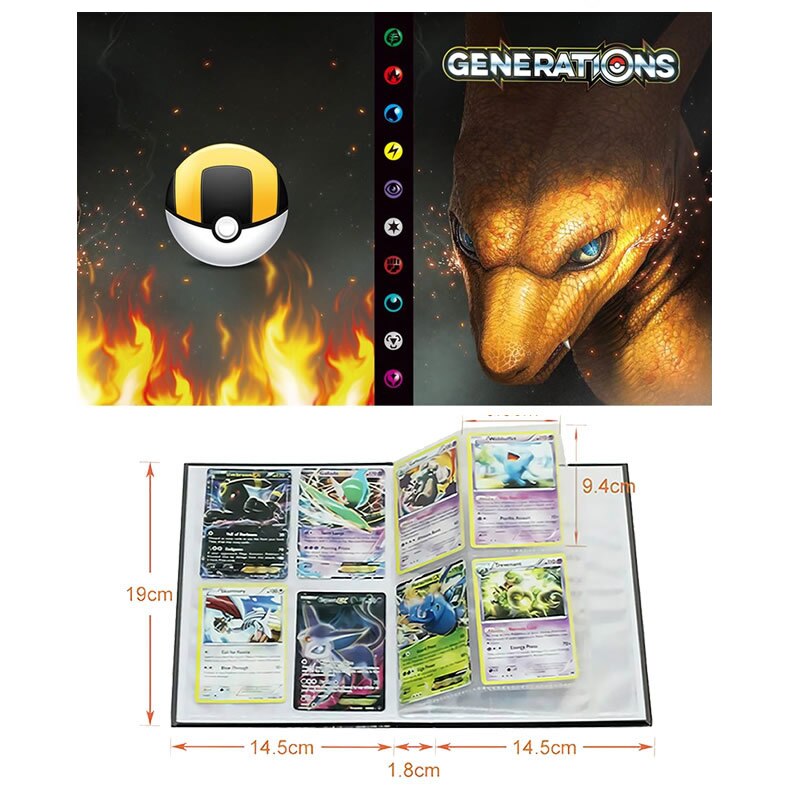 【Serendipity party】Pokemon Cards Album Book Collections Holder Cartoon ...