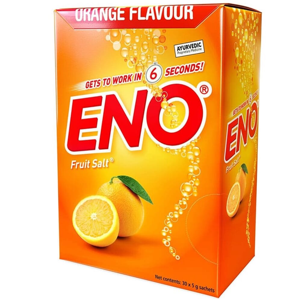 Eno Orange Flavour 30 Sachets - Effervescent Indigestion Relief Bundle ...