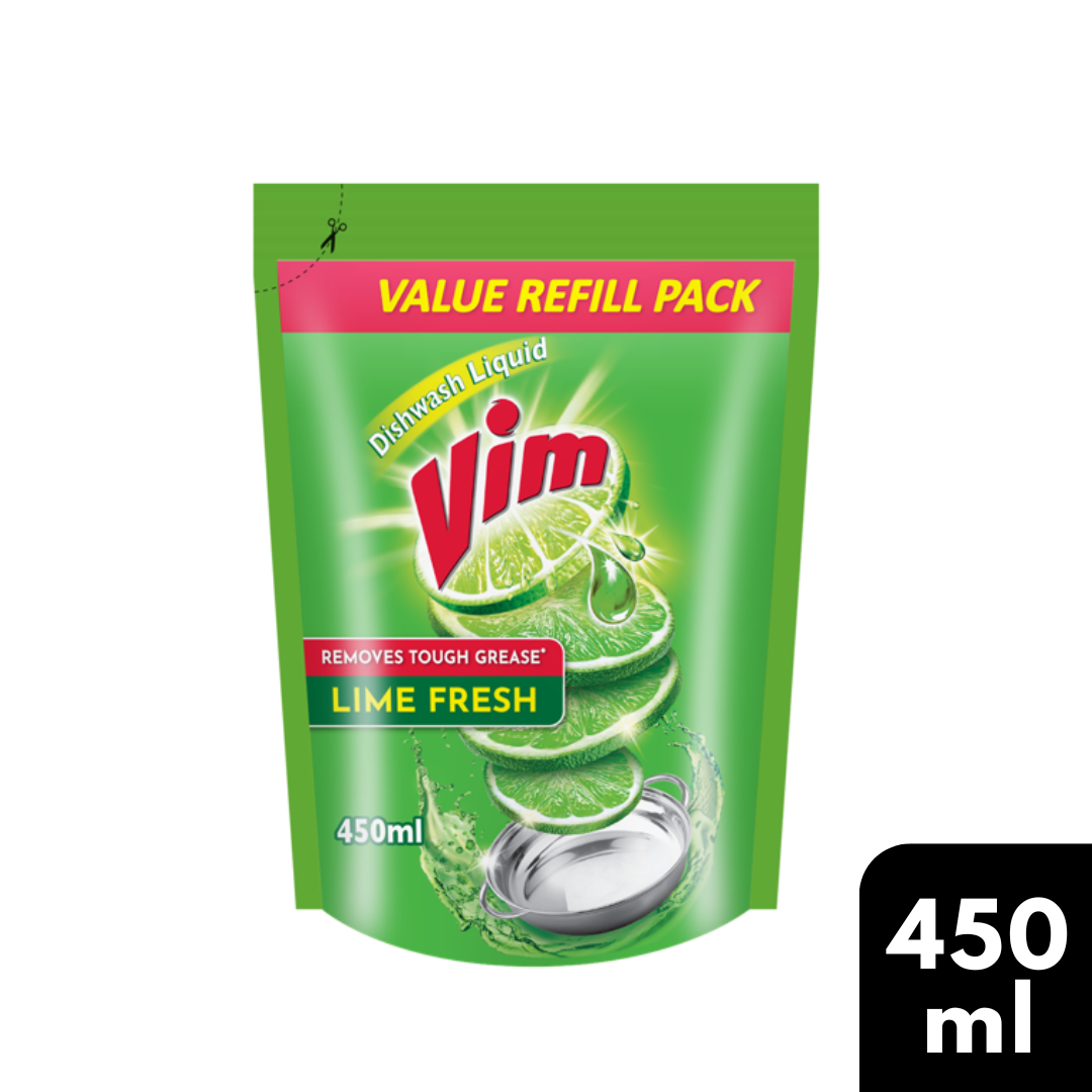 Vim Dishwash Liquid Refill Pouch, 450Ml | Daraz.lk