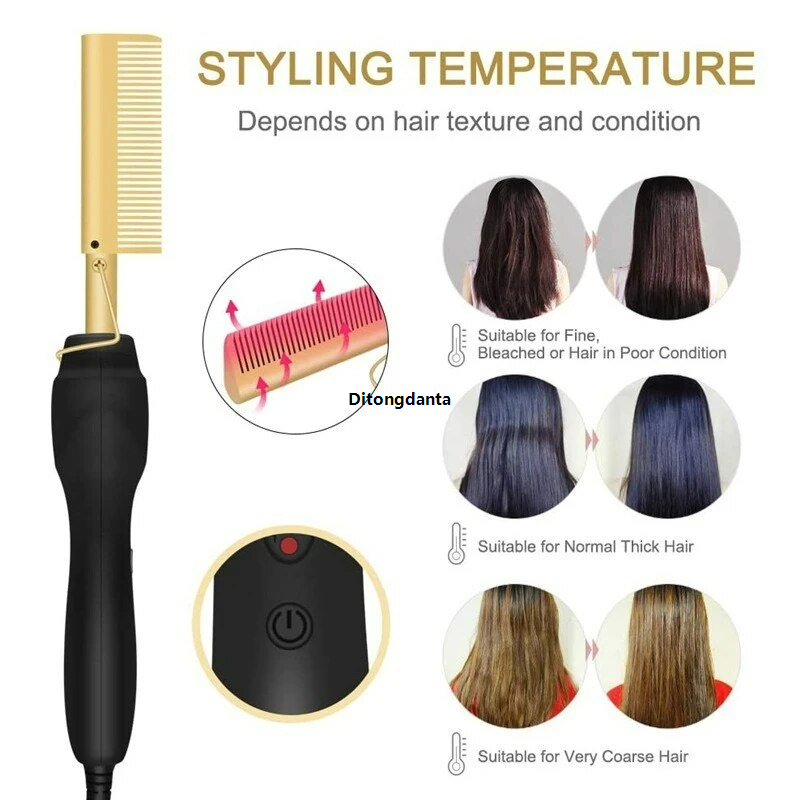 Straight Pole Hair Perm New Multifunctional Electric Copper Straight ...