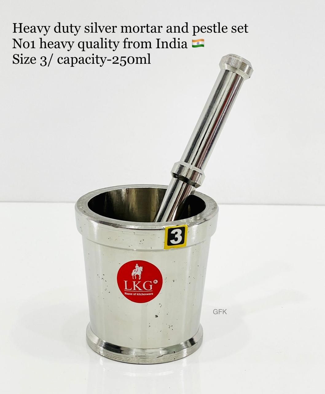 Buy No 3 Heavy / Silver / Mortar and Pastle / Heavy Quality