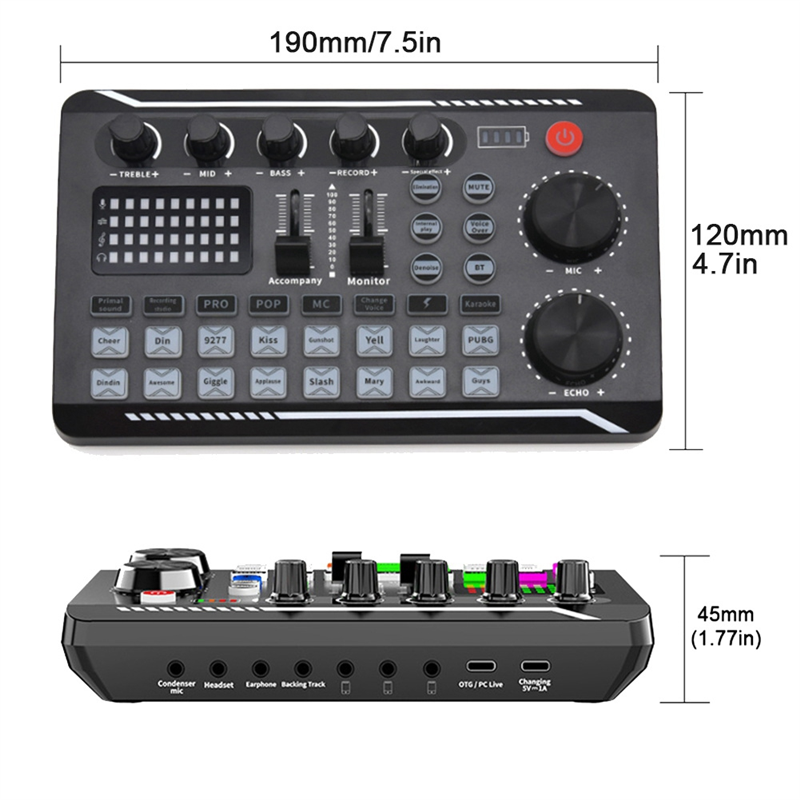 Sound Card Microphone Sound Mixer Sound Card | Daraz.lk