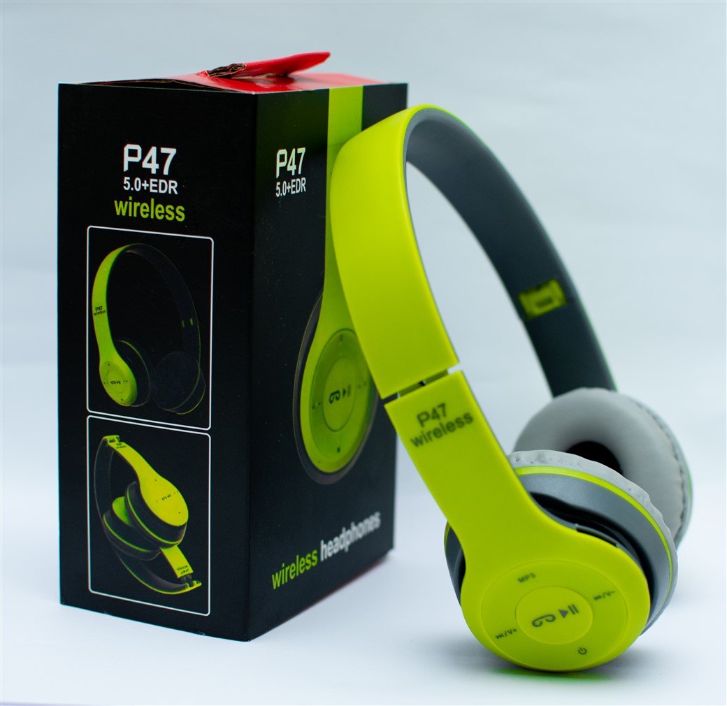 P47 Headset Bluetooth Wireless Earphones with Mic – Gaming Headset 5.0 ...