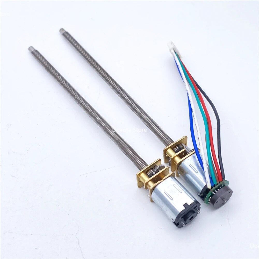 Threaded Screw Long Shaft N20 DC Gear motor 3V 6V 12V M4 100MM Magnetic ...