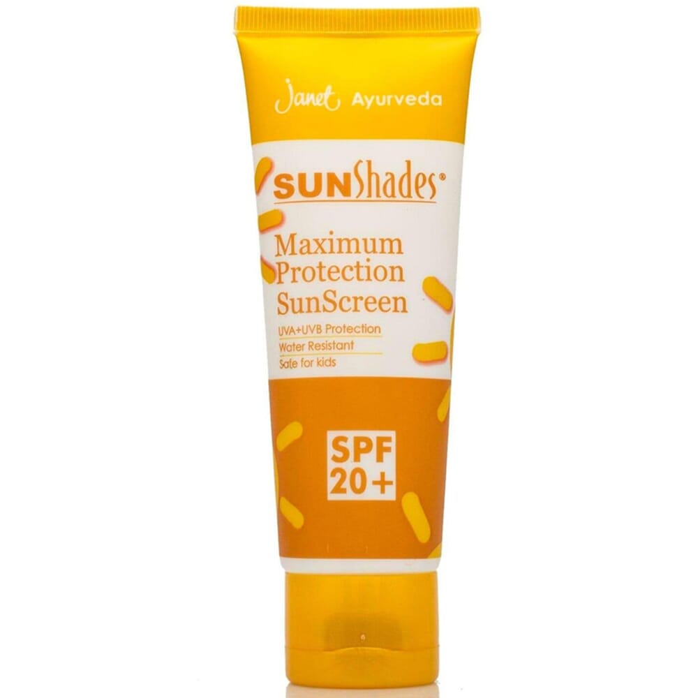 Janet Sun Shades SPF 20 Maximum Protection Sunscreen 75Ml | Daraz.lk