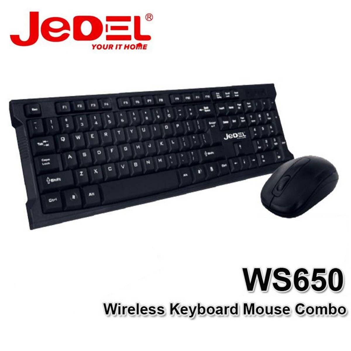 Jedel Wireless Keyboard & Mouse Combo Set WS-650 for PC Laptop Notebook ...