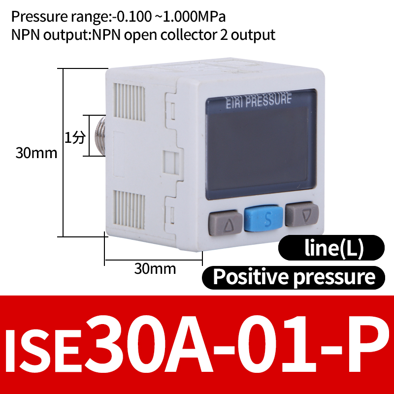 ZSE / ISE30A Pneumatic High-Precision Electronic Digital Display Pressure Switch ISE30A-01-N-L ...