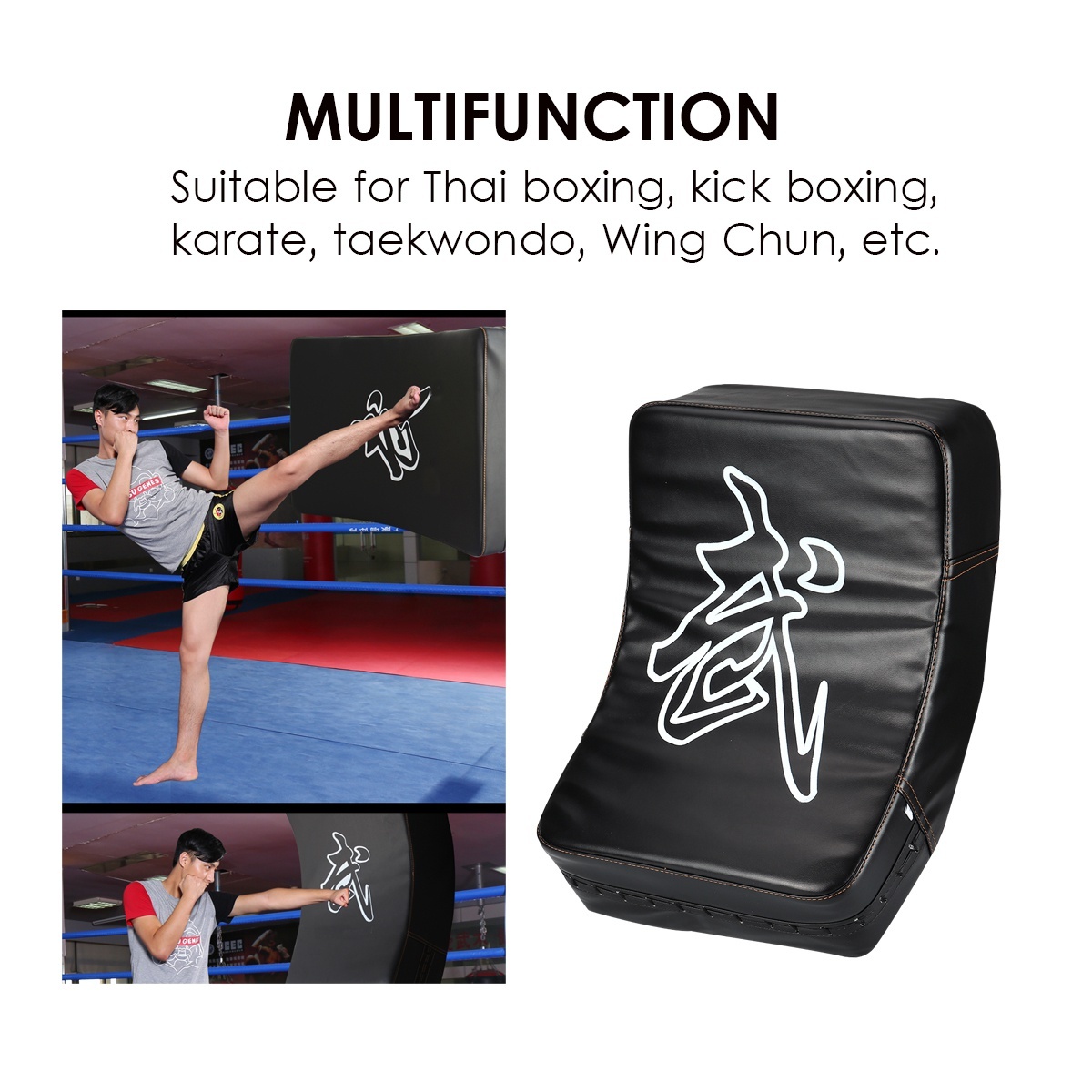 【DIV MALL】Arc-shaped Kick Pad Target Taekwondo Muay Thai Focus Training ...