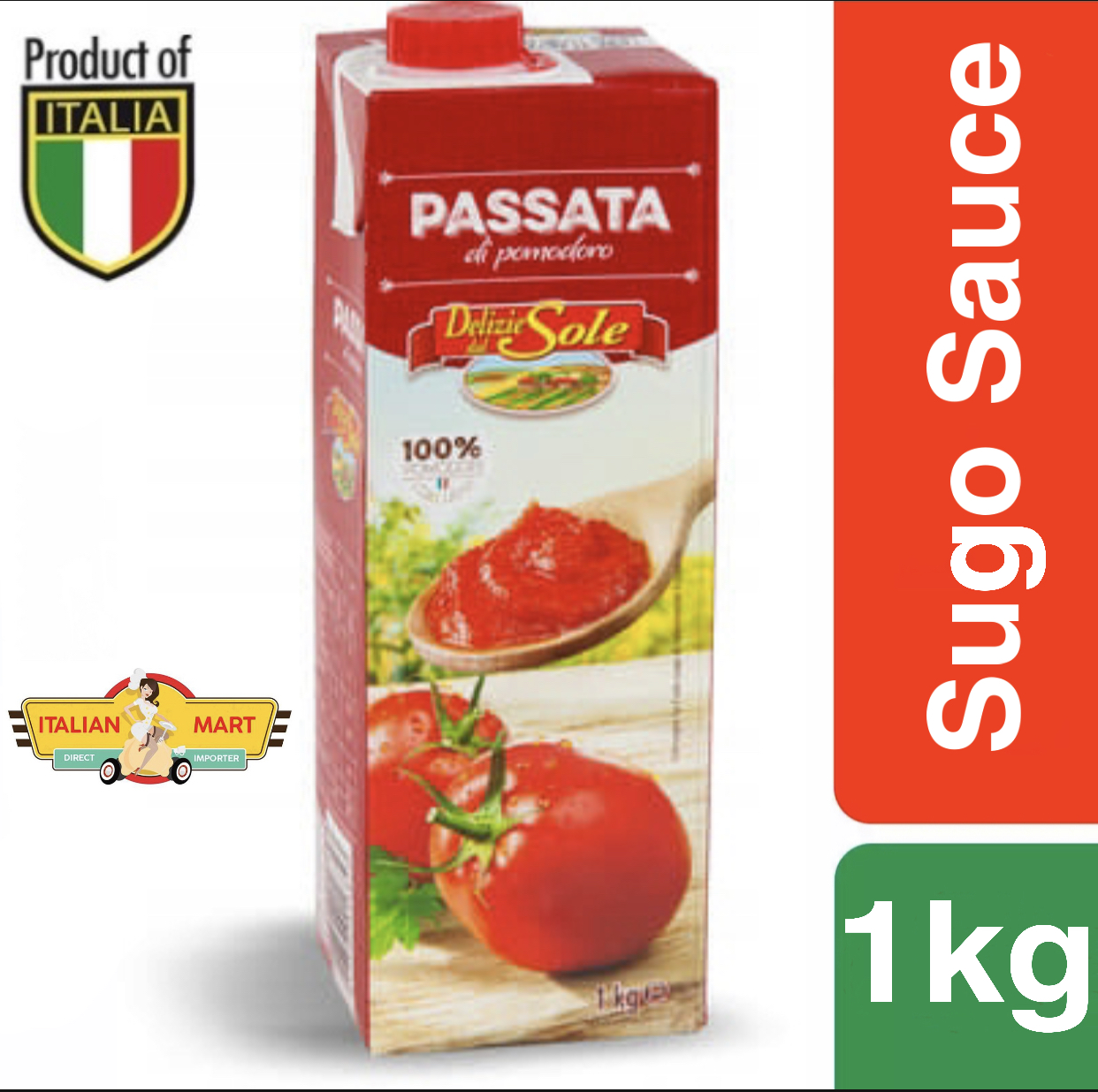 Sugo pasta Sauce Passata di pomodoro tomato puree 1kg Made in Italy ...