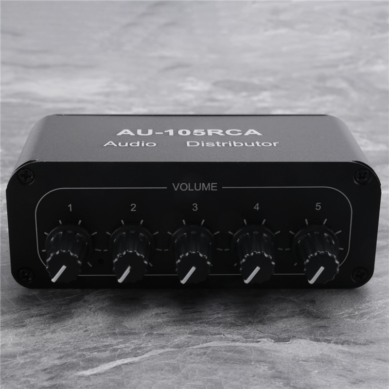 【Upgrade Your Style】 Stereo Audio Mixer 1 Input 5 Output Multi-Channel ...