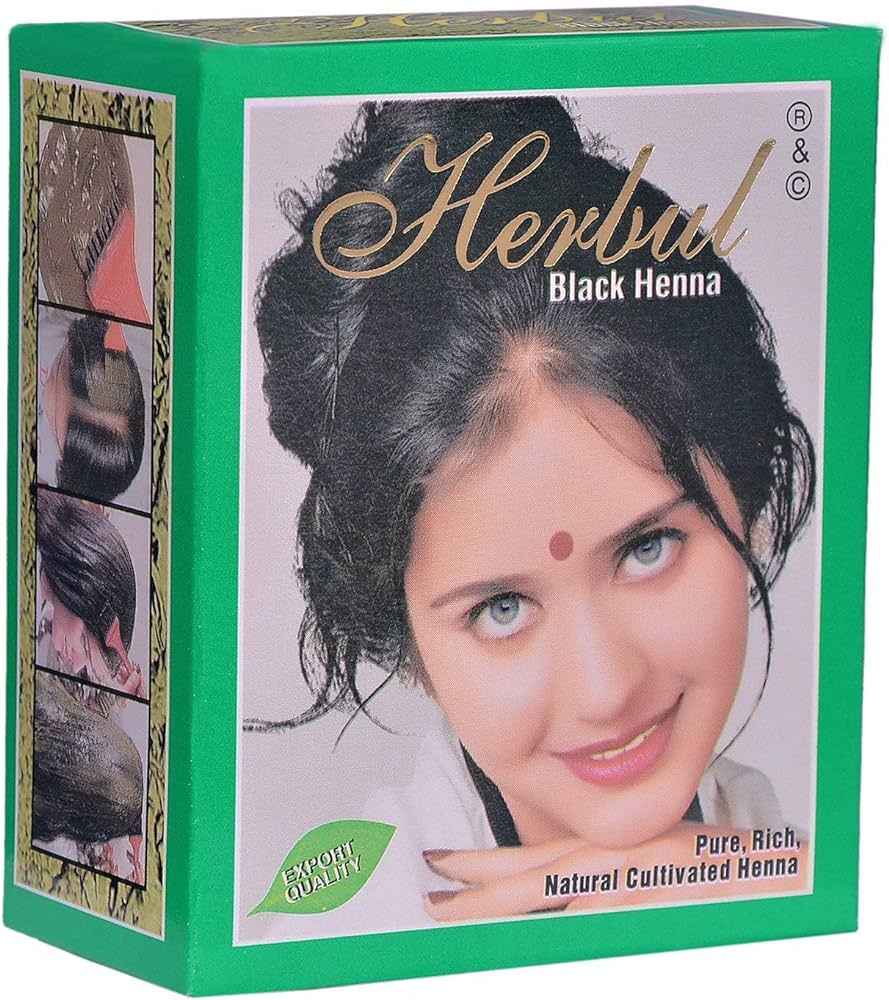 Herpul Black Henna Hair Color Powder for Women and Men | Black Herbal ...