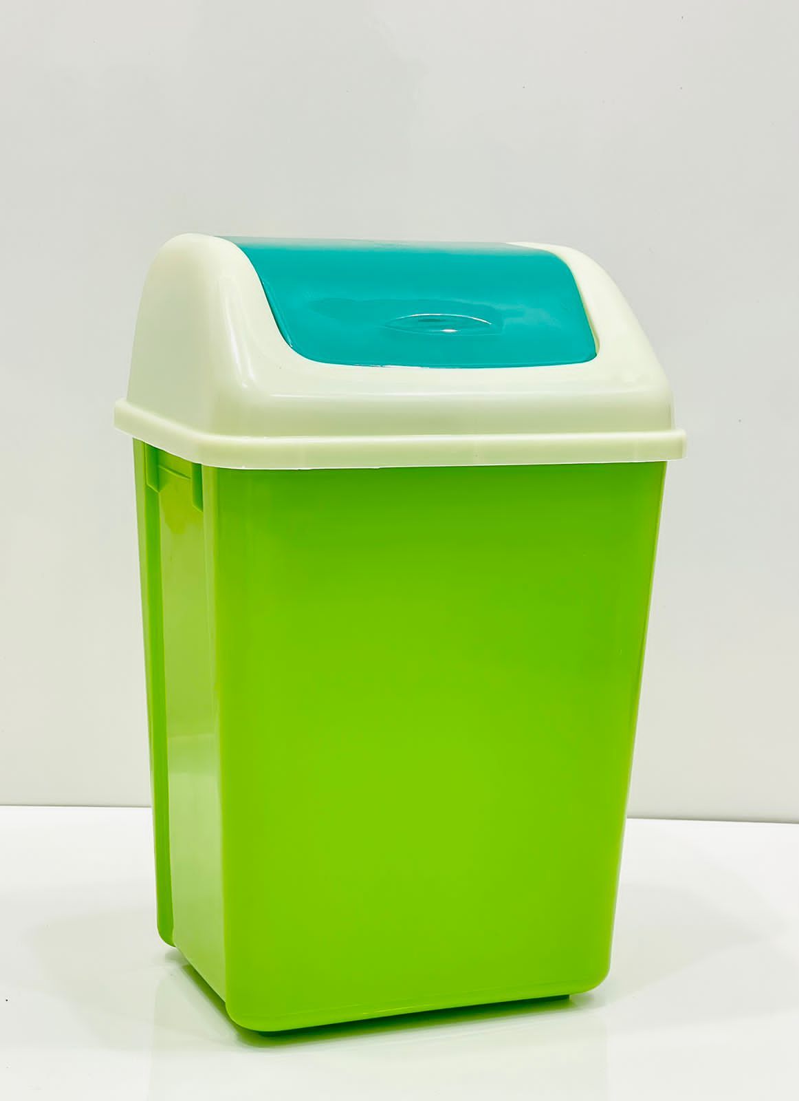 Square Plastic Garbage Trash Bucket Dustbin with Swing Lid | Daraz.lk