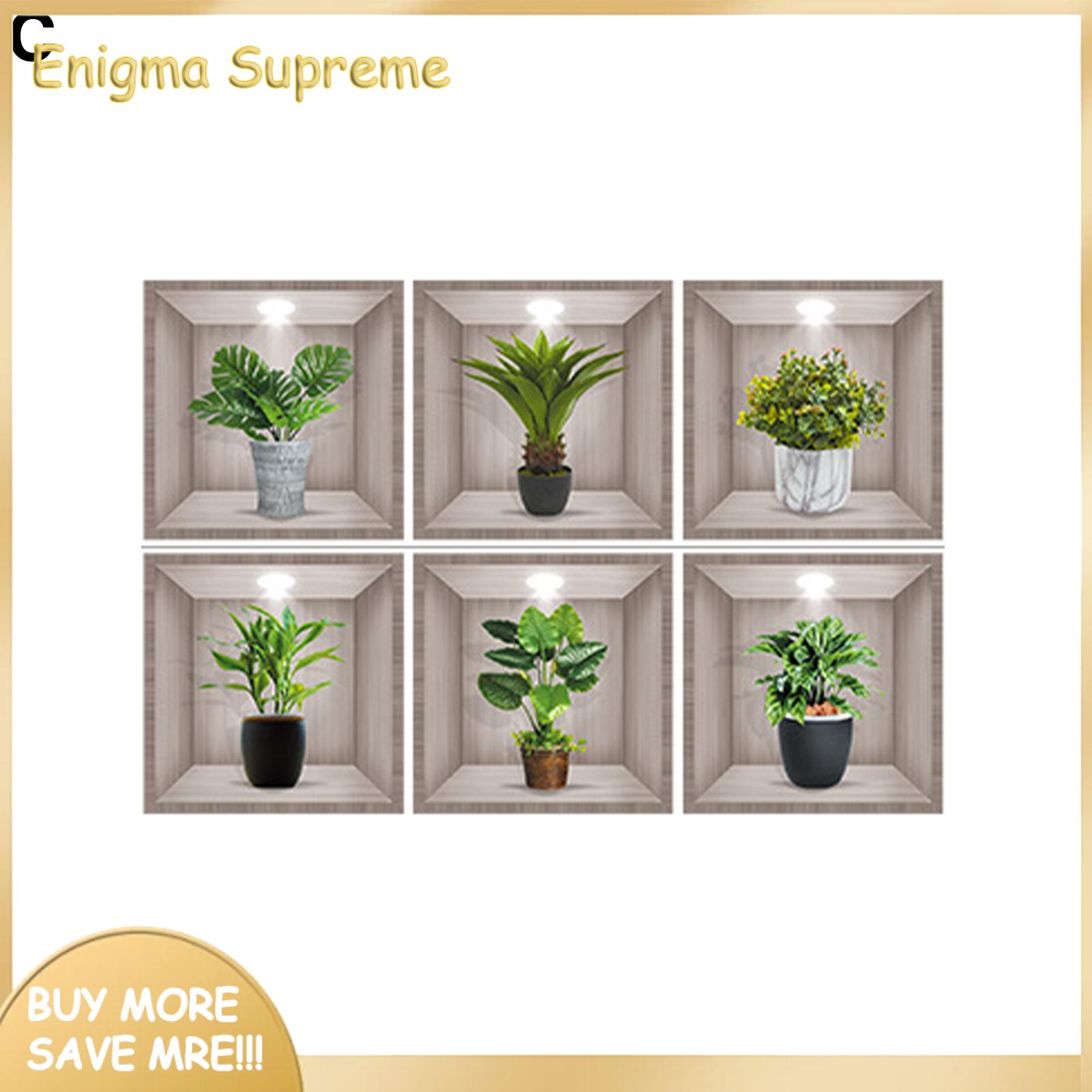 Enigma- Damage-free Wall Stickers 3d Vinyl Wall Sticker Set with Vases ...