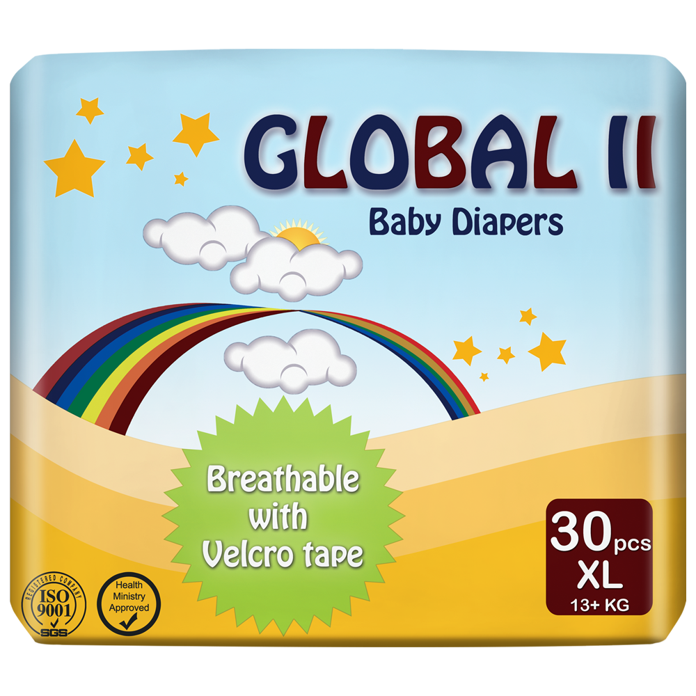 Global II Baby Diapers 30pcs XL (13kg+) | Daraz.lk