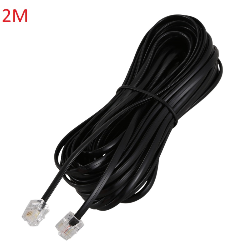 Telephone Line Cord Cable Wire RJ11 6P2C DSL Modem Fax Phone to Wall 1M ...