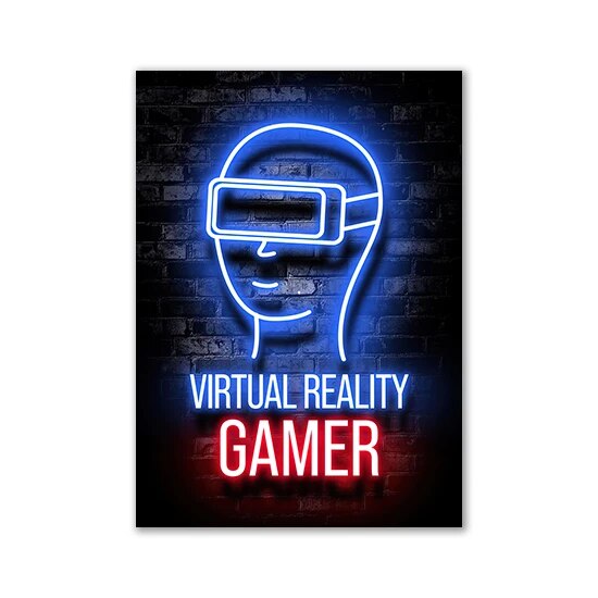 2 【HUT】 Motivational Neon Effect Game Slogan Pictures Flat Printed On ...